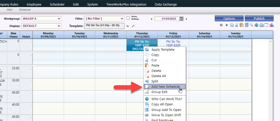 Open Shifts (TimeSimplicity)